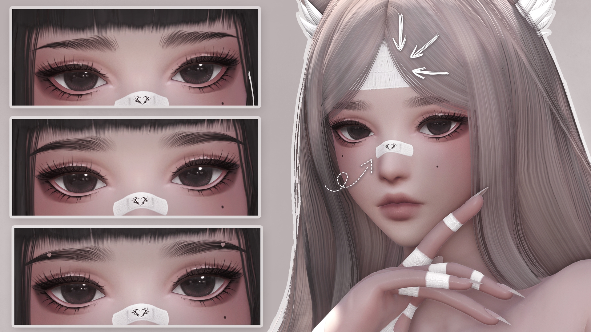 Brows & lashes + Face bandages | XIV Mod Archive