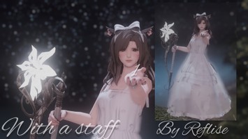 Cute Staff Pose | XIV Mod Archive