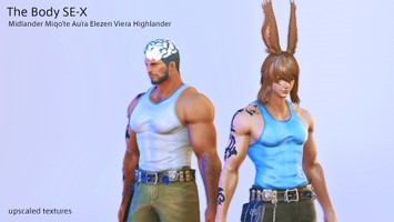 Skyworker's Singlet for TBSE-X - no tattoo edit | XIV Mod Archive