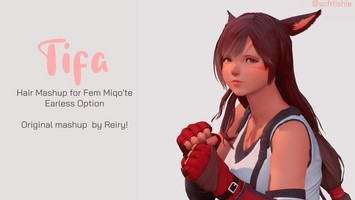 [Kyary♥] Reiry's Tifa Hair for fem au ra | XIV Mod Archive
