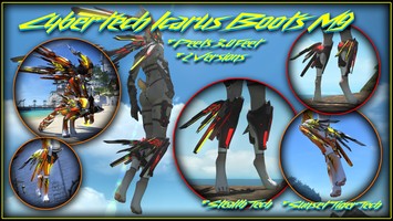 CybAuRa Icarus Boots V1 with Talons 2 Versions | XIV Mod Archive