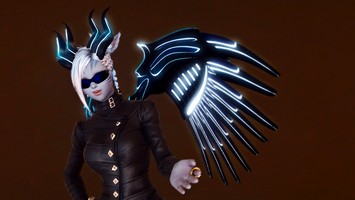 Catoblepas Horns on Omega-M Ear Cuffs | XIV Mod Archive