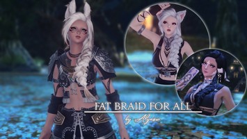 Fat side braid for Elezen and Miqo'te men | XIV Mod Archive