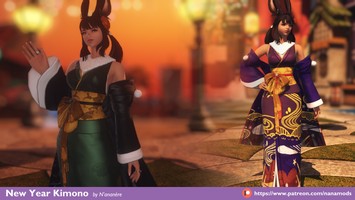 Viera/Midlander Male Kugane NPC Haori & Kimono (DT UPDATED) | XIV Mod ...