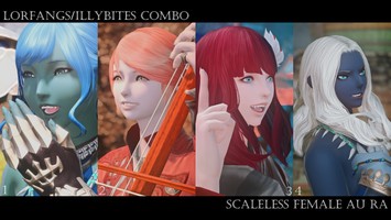 Scaleless Au Ra Faces | XIV Mod Archive