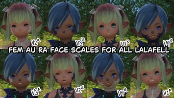 [HM] Masc Au Ra Face Scales for Lalafell | XIV Mod Archive