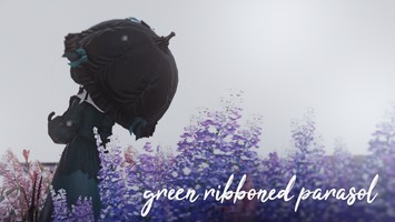 white/pink ribboned parasol | XIV Mod Archive