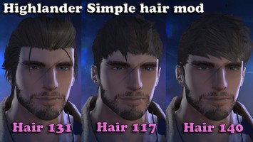 Male Highlander Hair 175 Edit | XIV Mod Archive