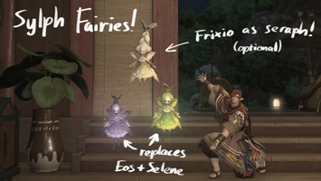 Nude Monarch Eos and Moth Selene | XIV Mod Archive