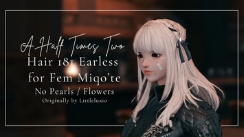 Miqo'te Hair 05 split dye | XIV Mod Archive