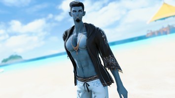 Summer Sunset Bikini For Male Midlander-Base Highlander (TBSE-X) | XIV Mod Archive