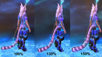 Sleek Banded Miqo'te Tail (Female Aurin Tail) | XIV Mod Archive