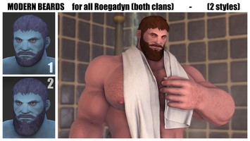 DT Modern Beards for Highlander (Face 1-4) | XIV Mod Archive
