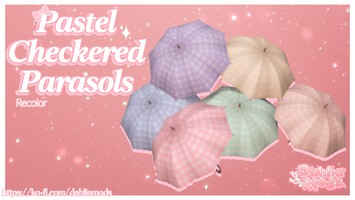 Classy Checkered Parasol To Neon parasol | XIV Mod Archive