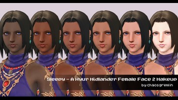 Demazin - a Female Raen Au'ra Face 3 Diffuse | XIV Mod Archive